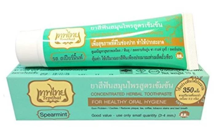 Tepthai Concentrated Herbal Toothpaste Spearmint (70g) – ThaiCharmBeauty